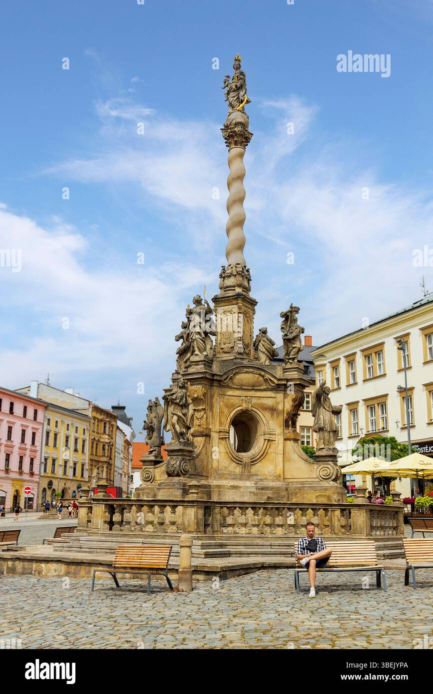 Holy Trinity column in Upper Square, Olomouc, Moravia, Czech Republic ...