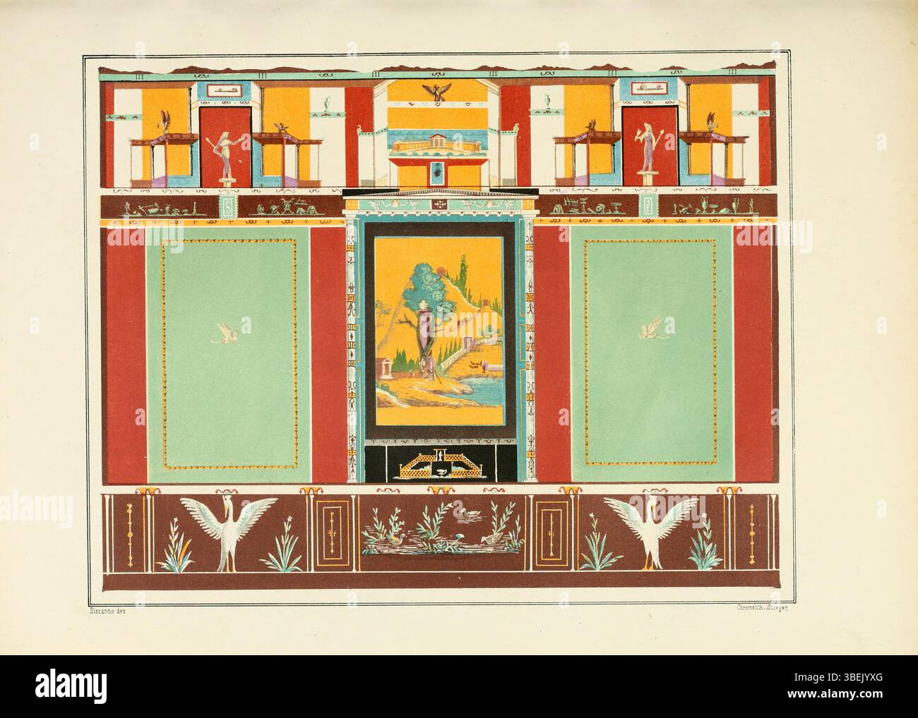 This fresco by Geremia Discanno, published in 1877, depicts scenes from ...