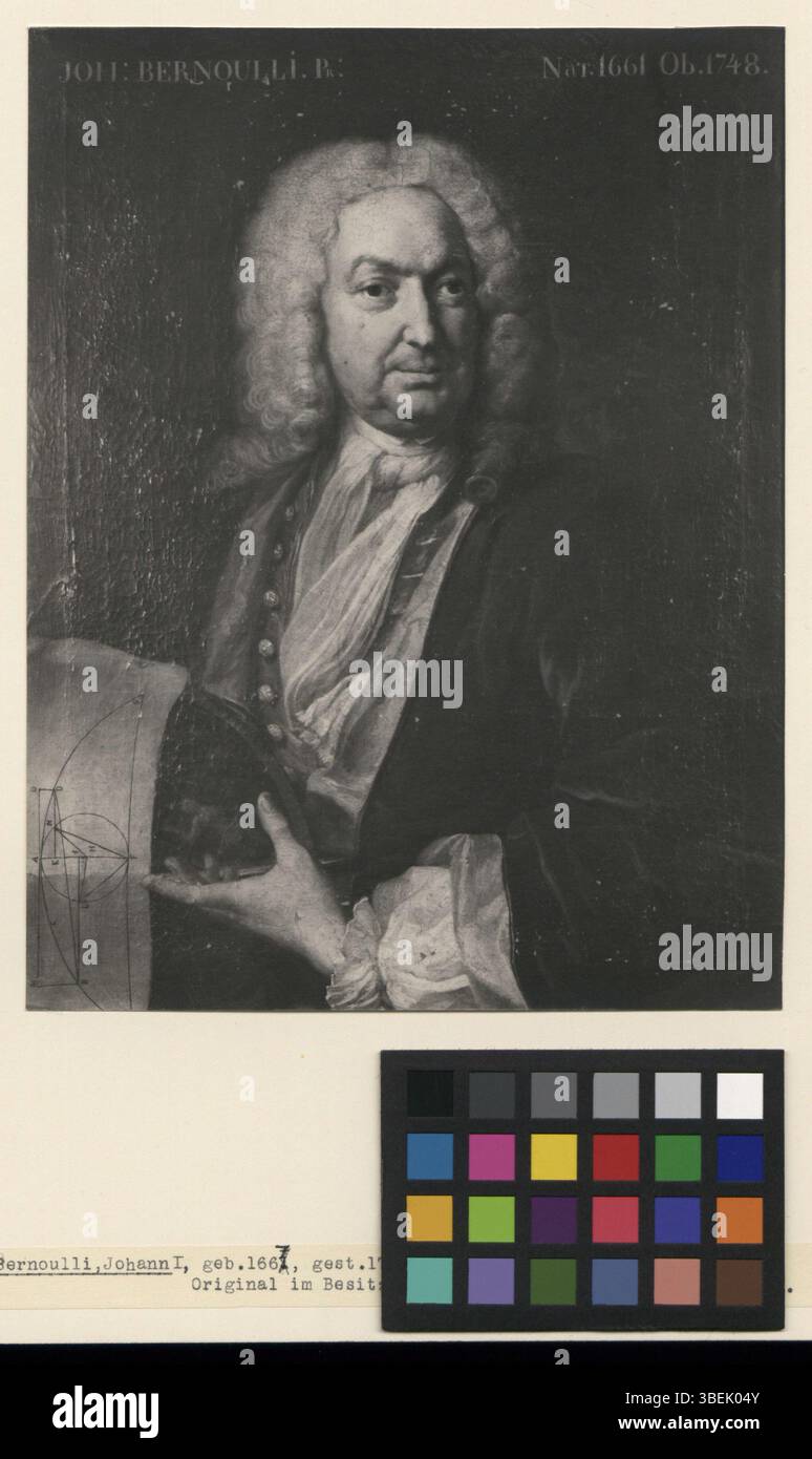This 1740 portrait of the mathematician Johann Bernoulli, created by ...