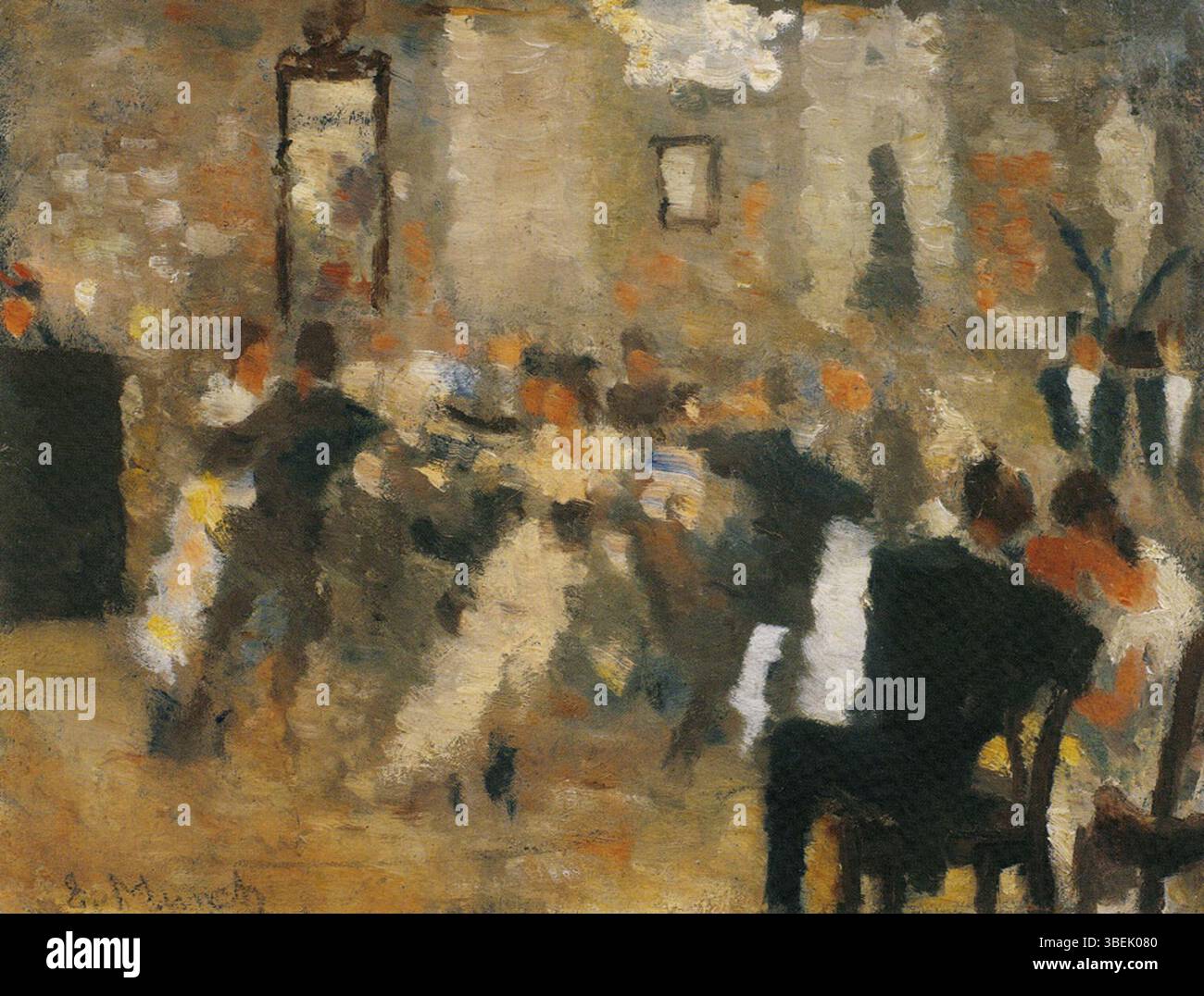 *Ball* (1885) by Edvard Munch is a painting that captures a lively ...