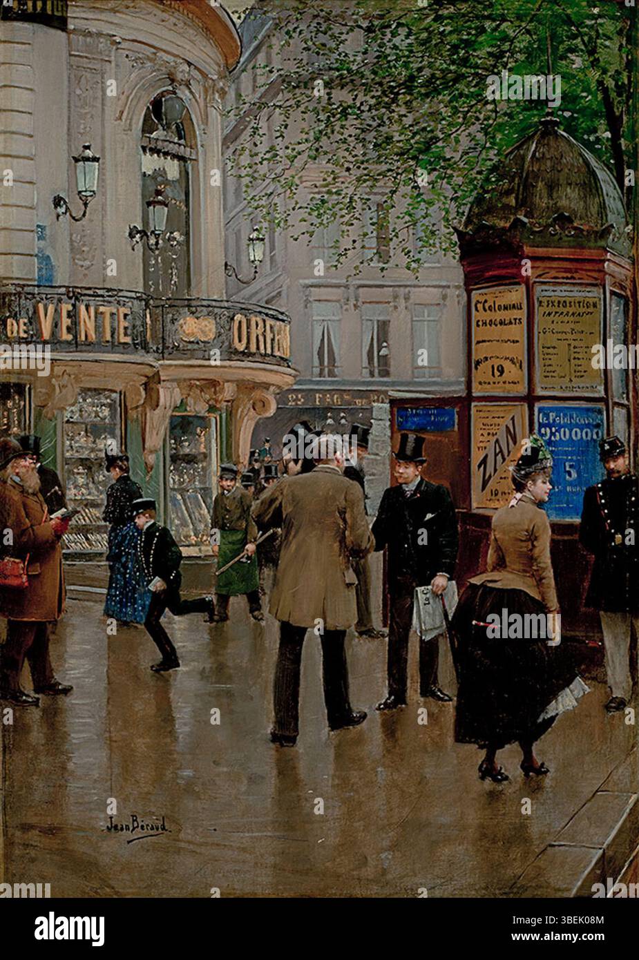 This painting by Jean Béraud (1849–1935) captures the lively atmosphere ...