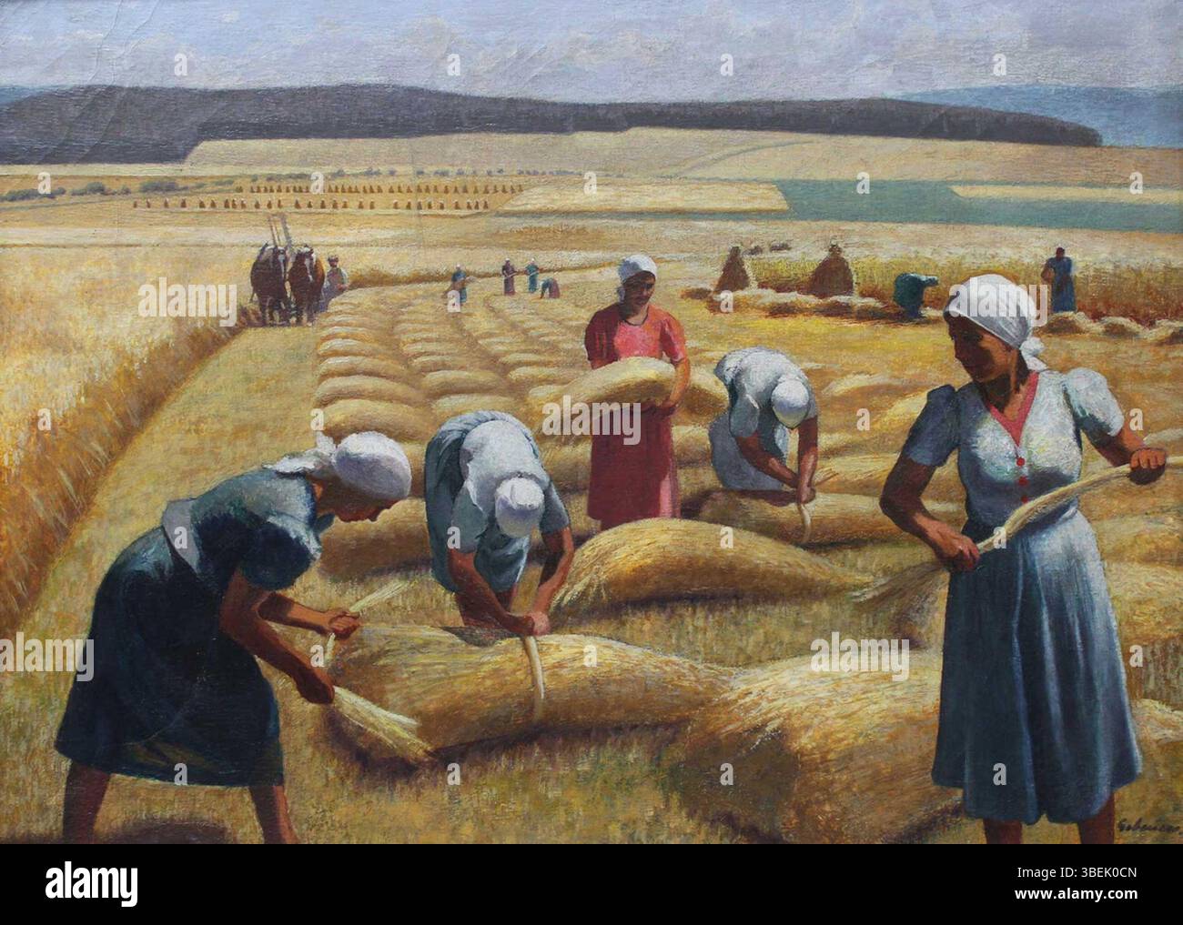 This oil painting by Paul Gebauer, created around 1938, depicts the ...