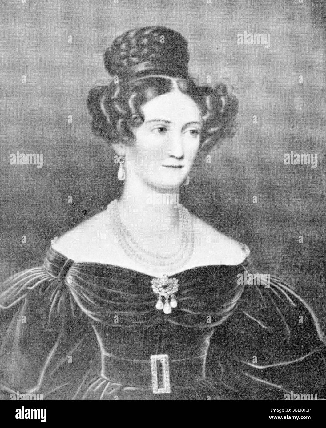 Portrait from circa 1830 depicting Maria Luisa of Bavaria, mother of ...