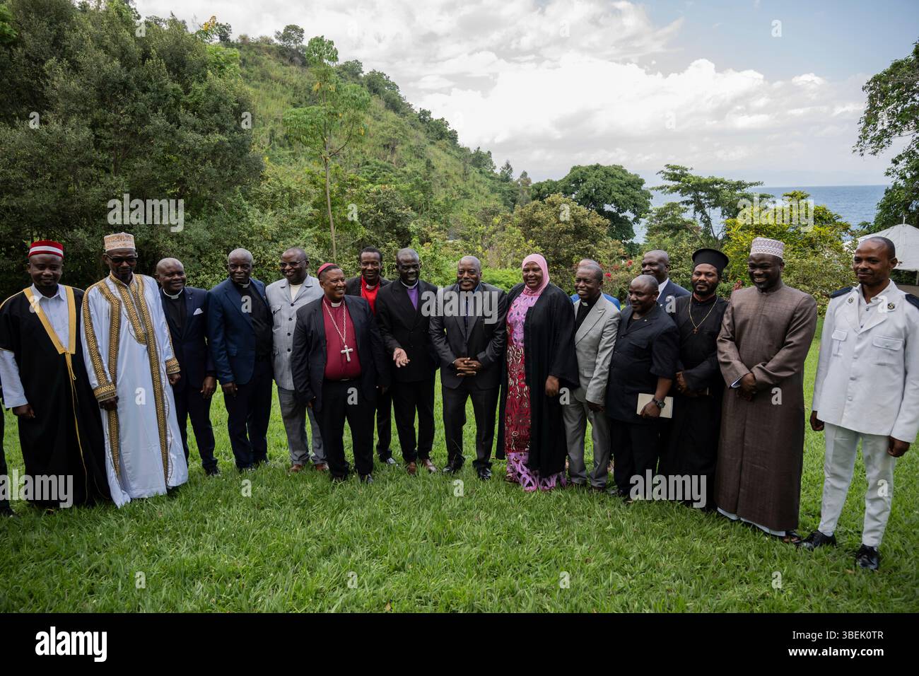 Former Democratic Republic of the Congo President Joseph Kabila, centre ...