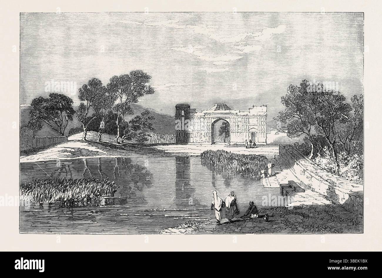 A lithograph of Hasan Abdal, Punjab, based on a sketch by G. T. Vigne ...