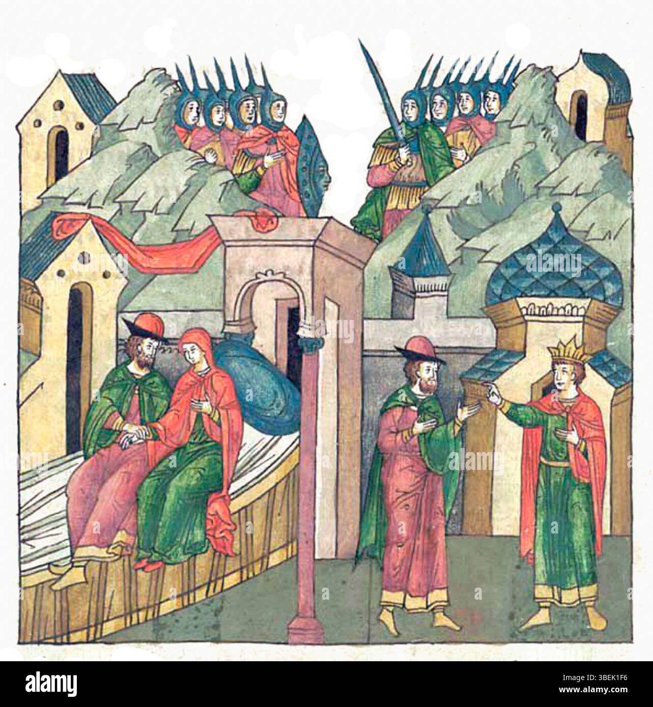 This page from the Facial Chronicle (1560-1570) illustrates the ...