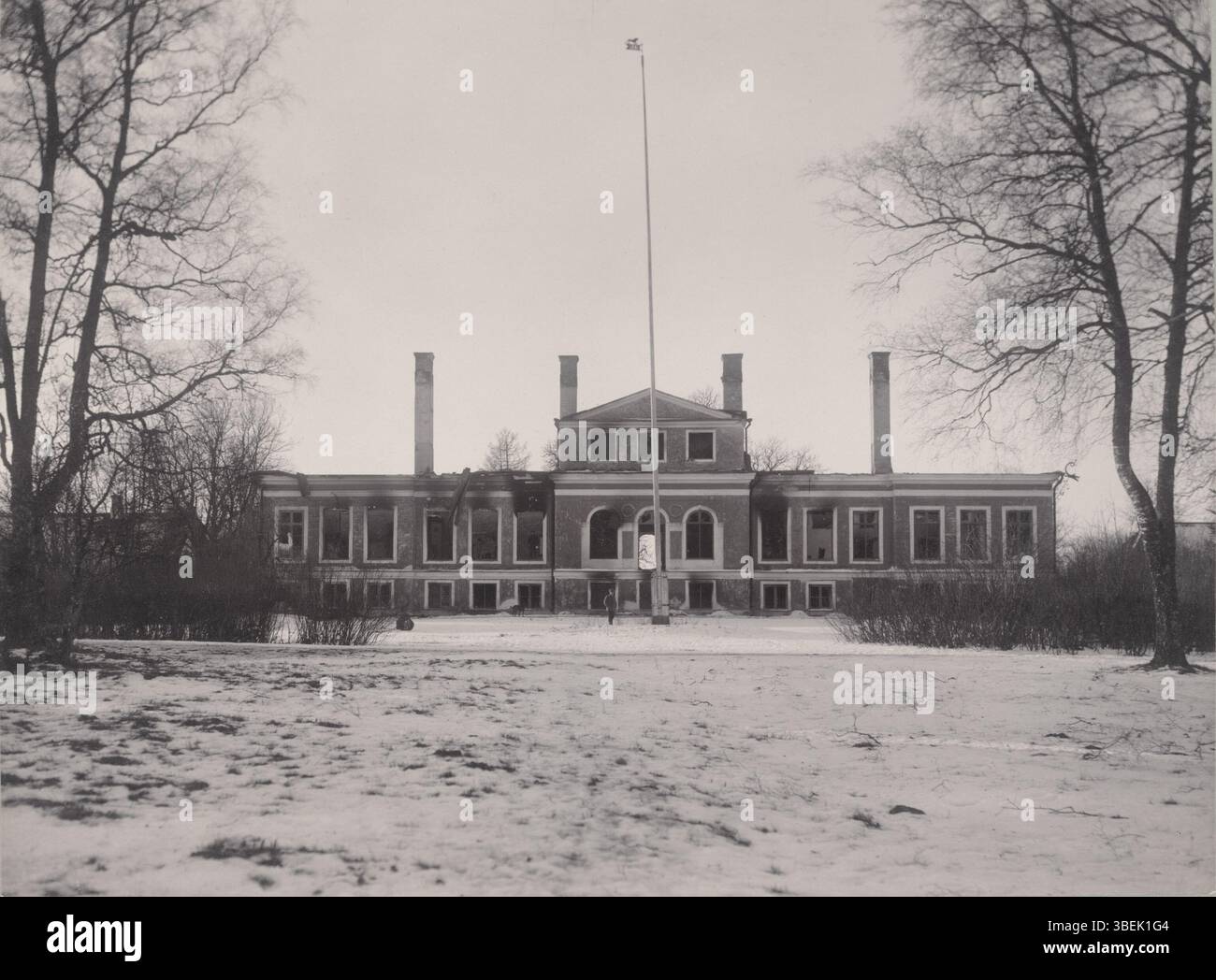 The Raasiku Manor after the 1905 uprising, during which estates were ...