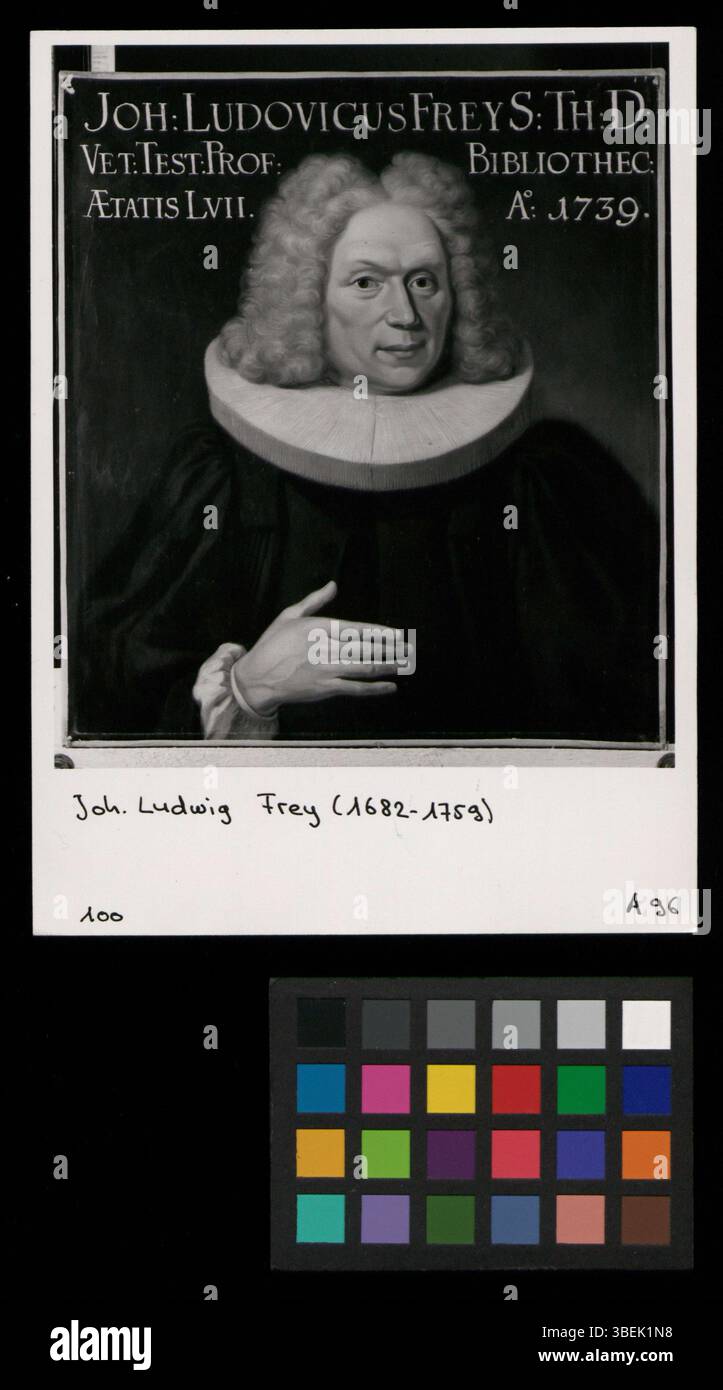 Black and white photograph of a painting depicting Joh. Ludovicus Frey ...