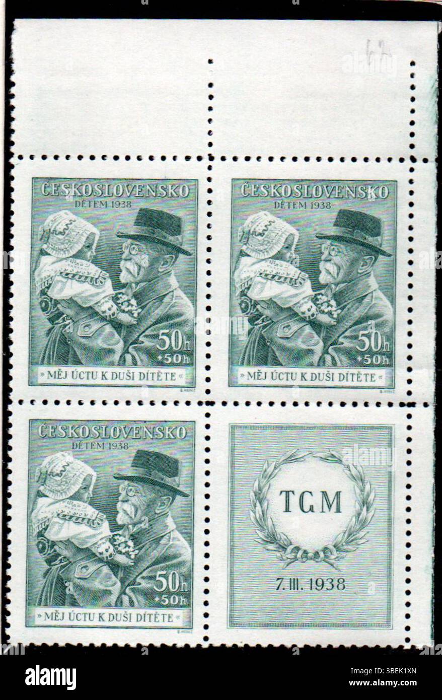 This 1935 stamp commemorates Tomáš G. Masaryk, marking the 50th ...
