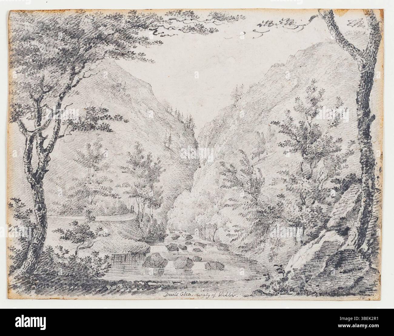 This early 19th-century pencil drawing by an anonymous artist depicts ...