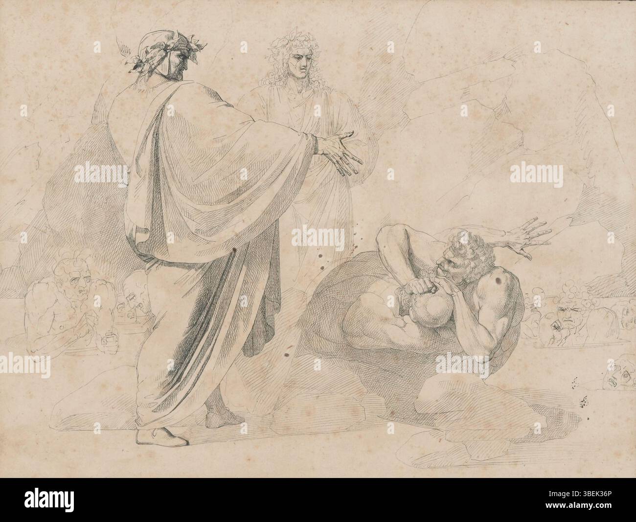 This 19th-century drawing, attributed to the 19th-century school ...