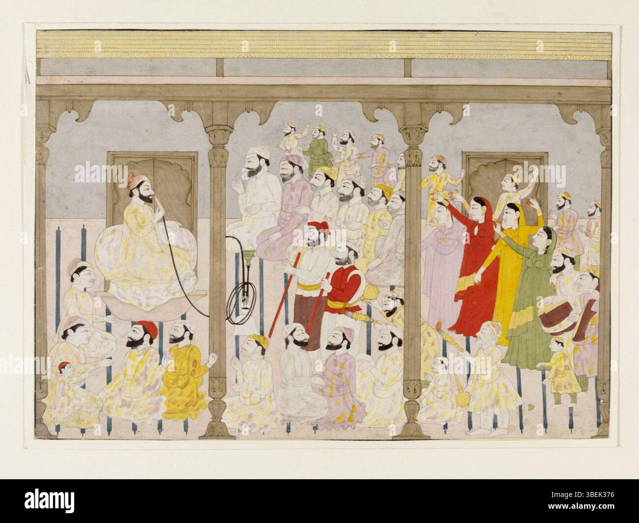 This painting depicts a Jammu State royal, possibly Raja Braj Dev or ...