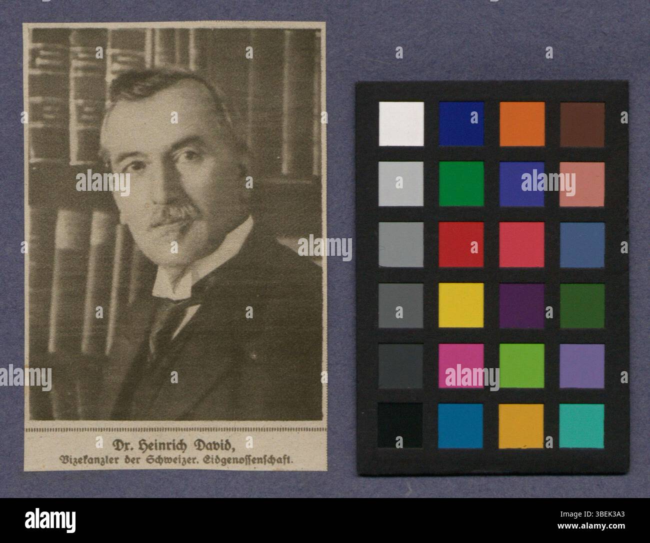 This black-and-white reproduction of a photograph of Heinrich David ...