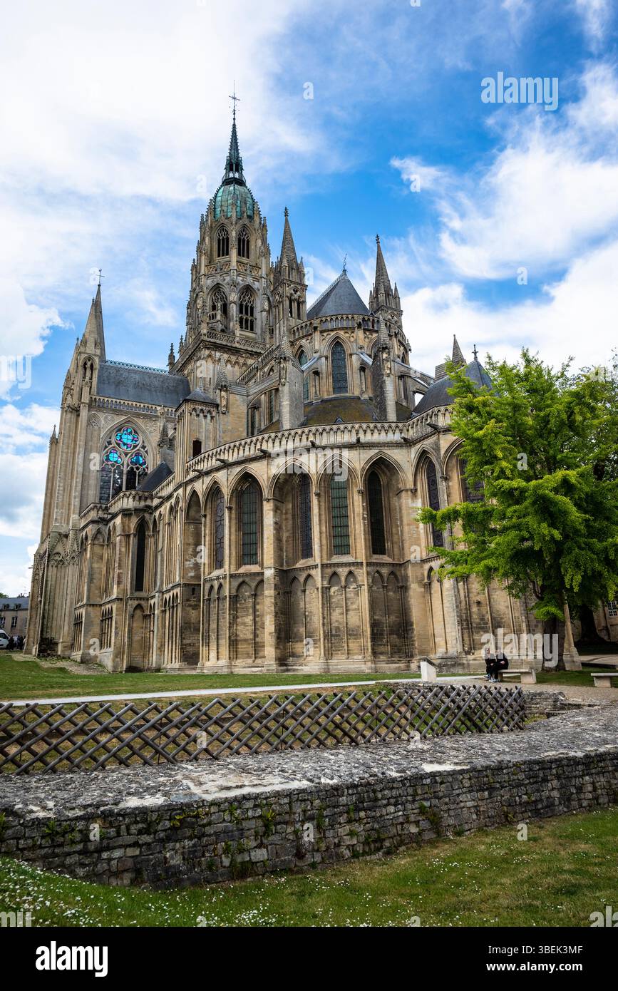 Bayeux Cathedral, also known as Cathedral of Our Lady of Bayeux, a ...