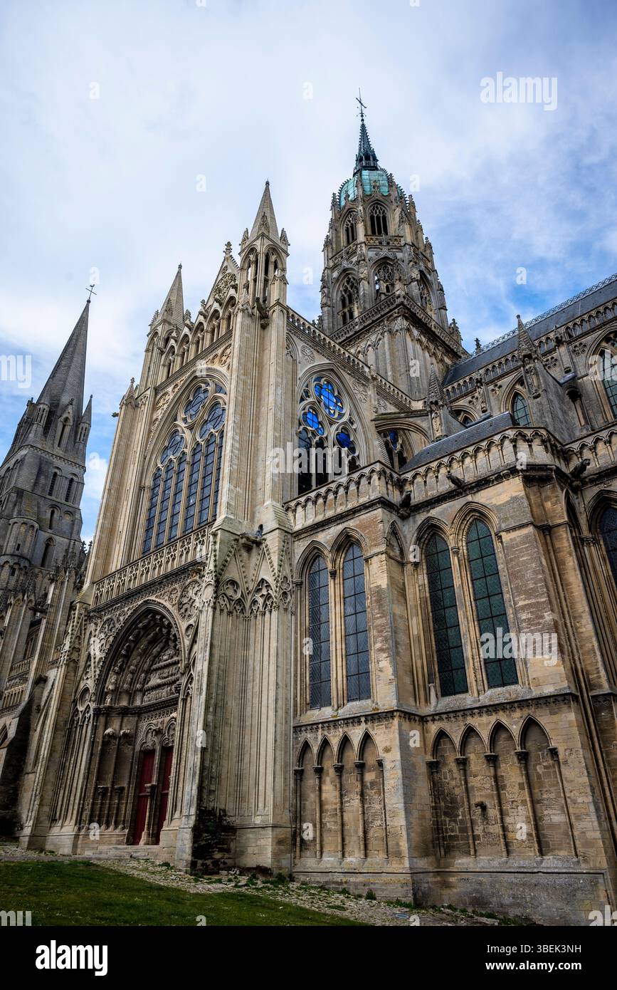 Bayeux Cathedral, also known as Cathedral of Our Lady of Bayeux, a ...