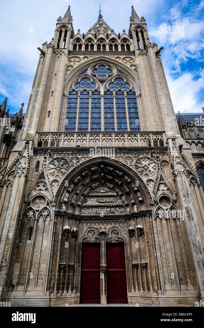 Bayeux Cathedral, also known as Cathedral of Our Lady of Bayeux, a ...