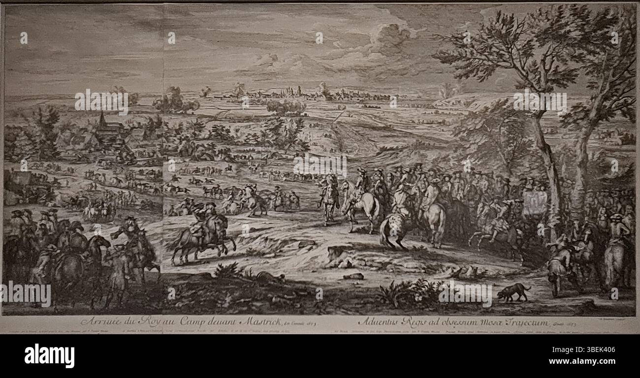 The print 'Arrival of Louis XIV at the camp near Maastricht' by Nicolas ...