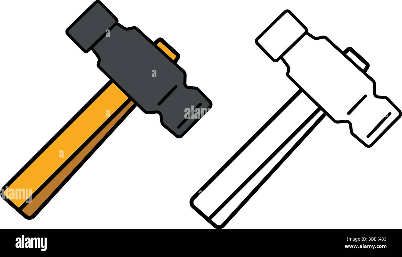 Dual Style Hammer Graphics Tool Vector Stock Vector Image & Art - Alamy