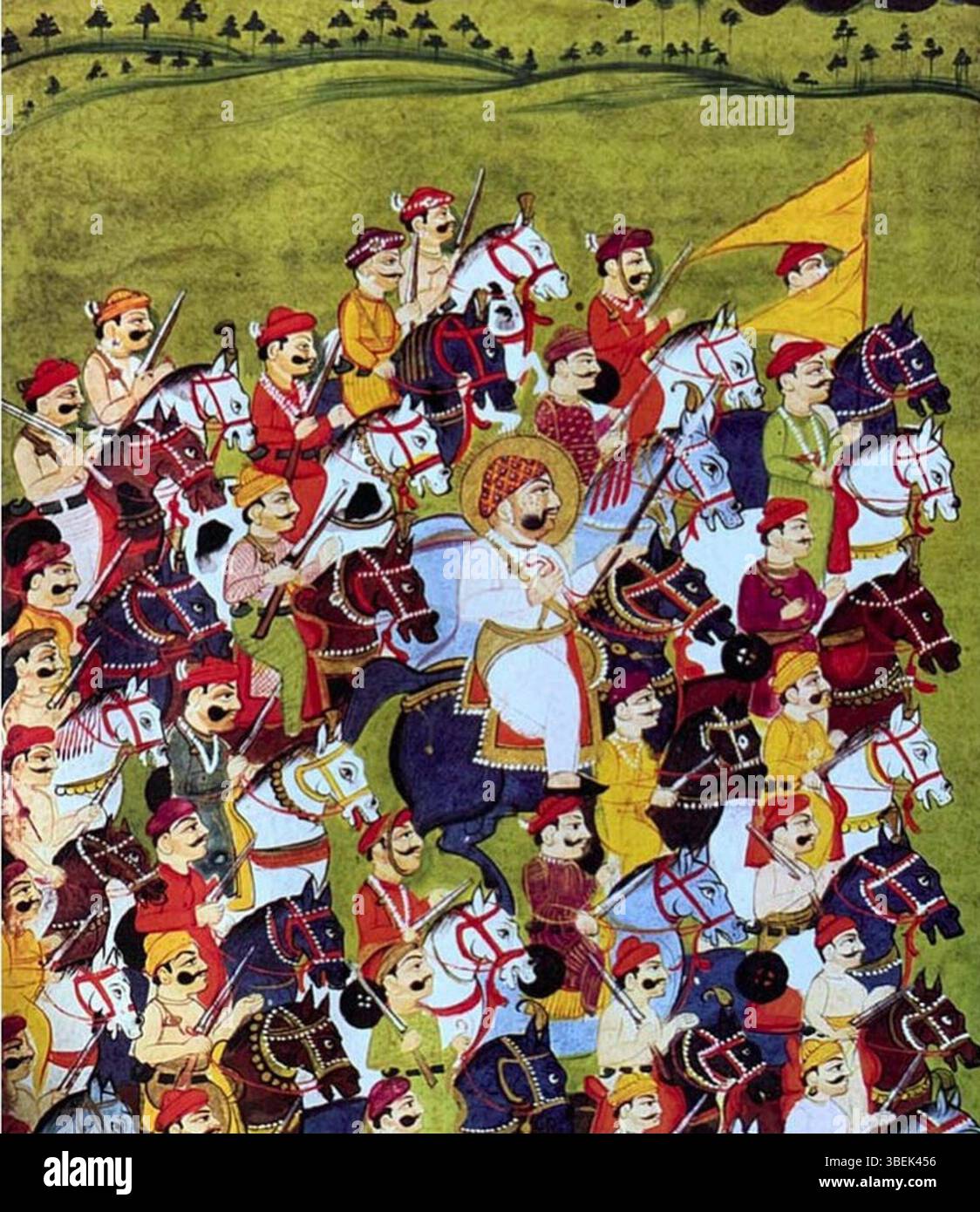 Ramji's painting from the mid-to-late 18th century illustrates Maharaja ...