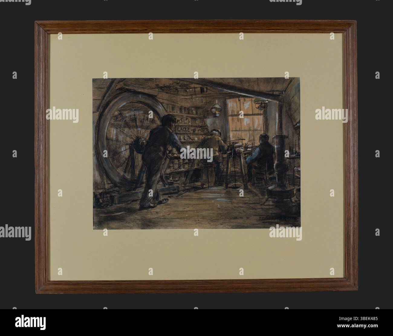 This 1910 watercolor painting by Piet Kramer shows the interior of a ...