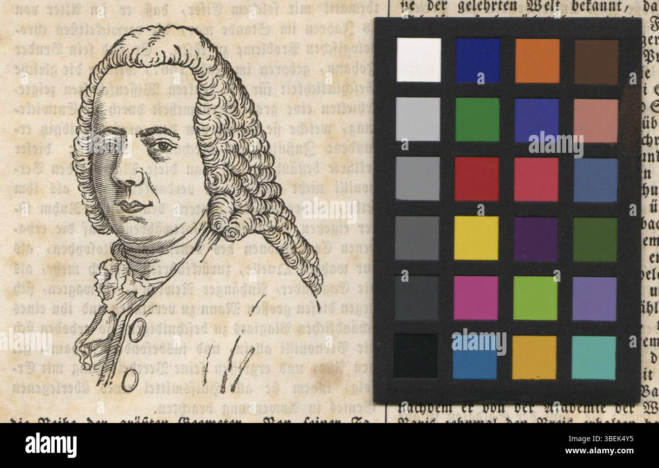 This portrait of Daniel Bernoulli, created in 1840, showcases the famous Swiss mathematician and ...