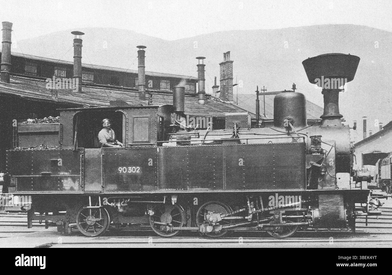 KkStB 265, identified as DRG 90 302, is seen in this historical ...
