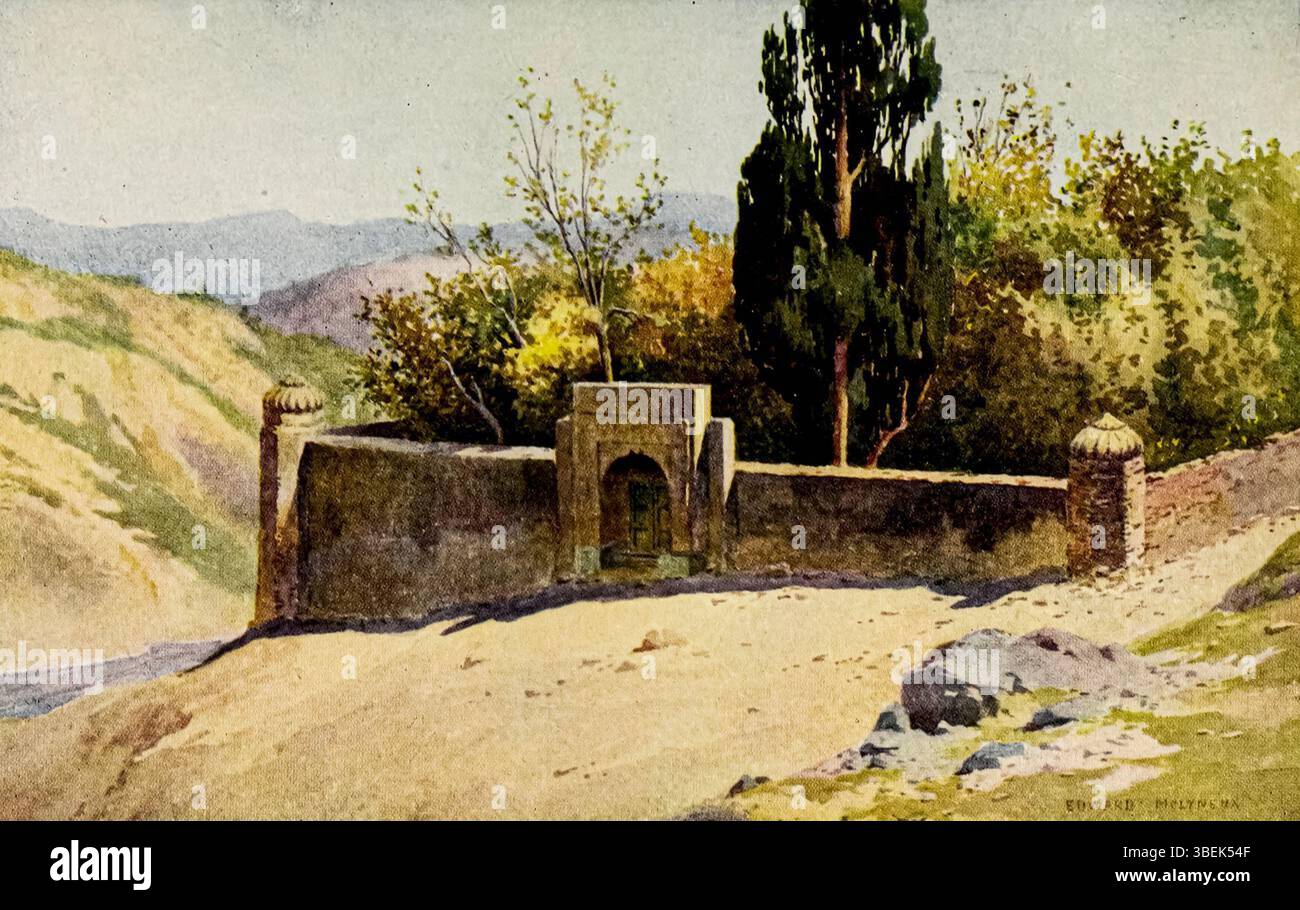 Edward Molyneux’s 1911 painting depicts the Tomb of Lala Rukh, located ...