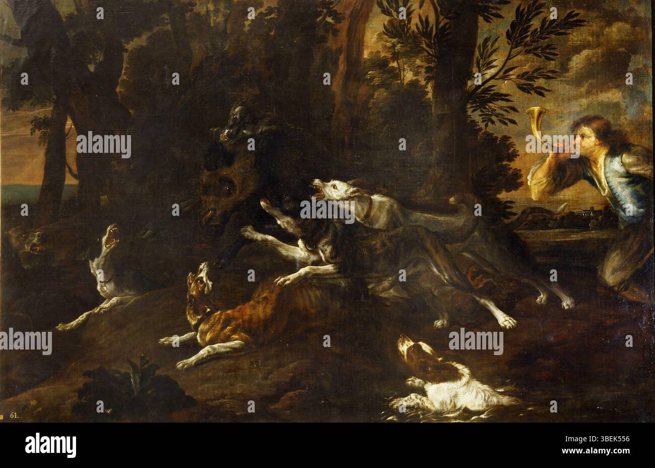 Frans Snyders' painting 'The Boar Hunt,' from the first half of the ...