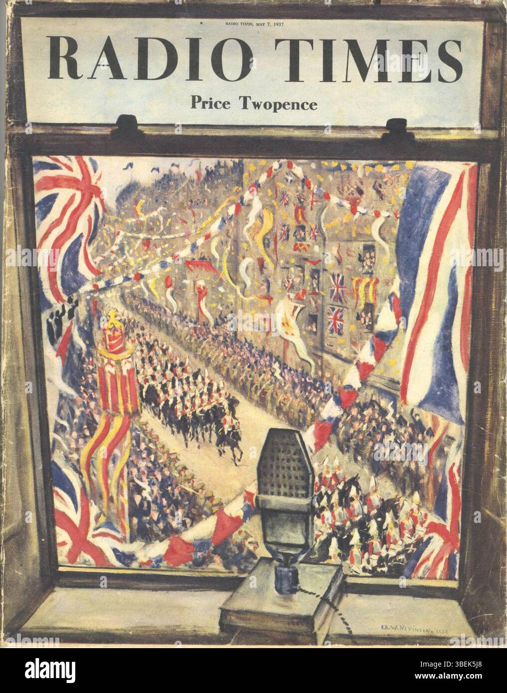The front cover of the Radio Times, dated May 7, 1937, featuring a ...
