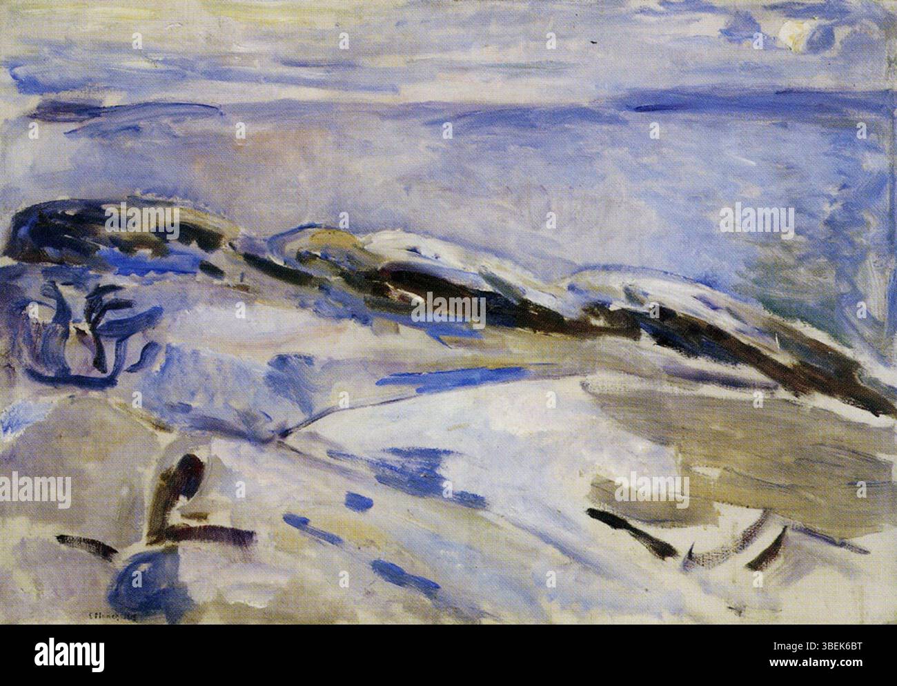 ‘Winter on the Coast’ (1915) by Edvard Munch portrays a cold, dramatic ...