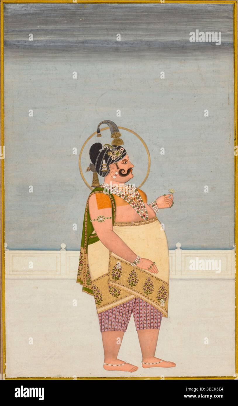 This circa 1760 painting, attributed to artist Ramji of Jaipur, depicts ...