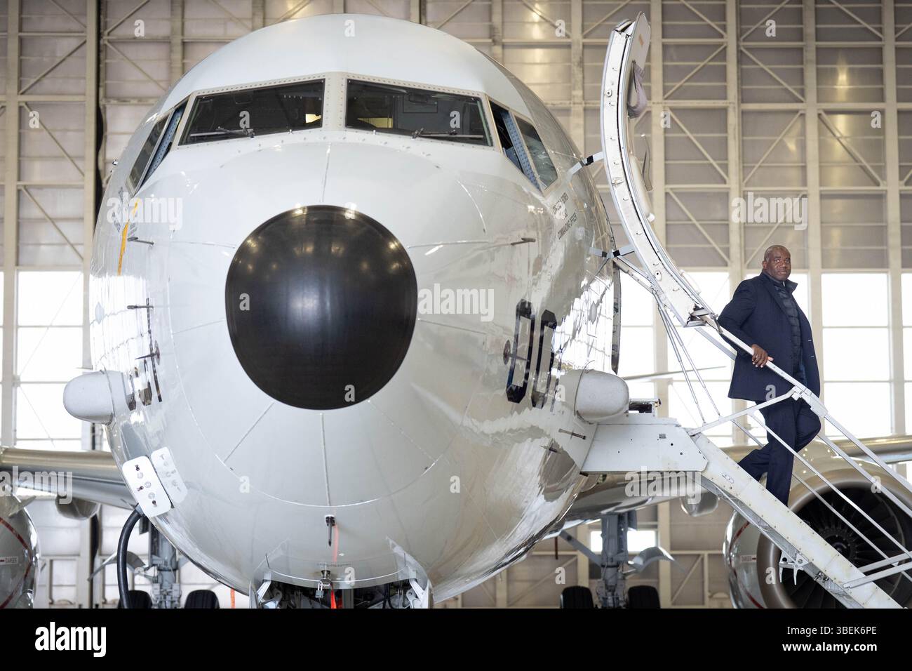 Foreign Secretary David Lammy disembarks a P8 submarine detector US ...