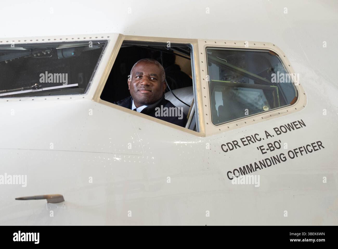 Foreign Secretary David Lammy disembarks a P8 submarine detector US ...