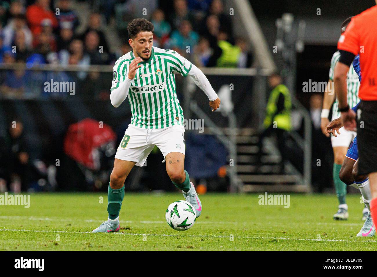 Pablo Fornals seen during UEFA Conference League 2025 final game between Real Betis Balompie and ...
