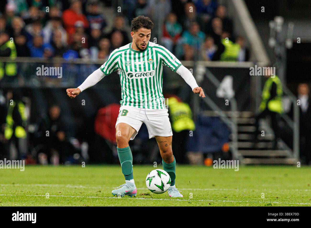 Pablo Fornals seen during UEFA Conference League 2025 final game between Real Betis Balompie and ...