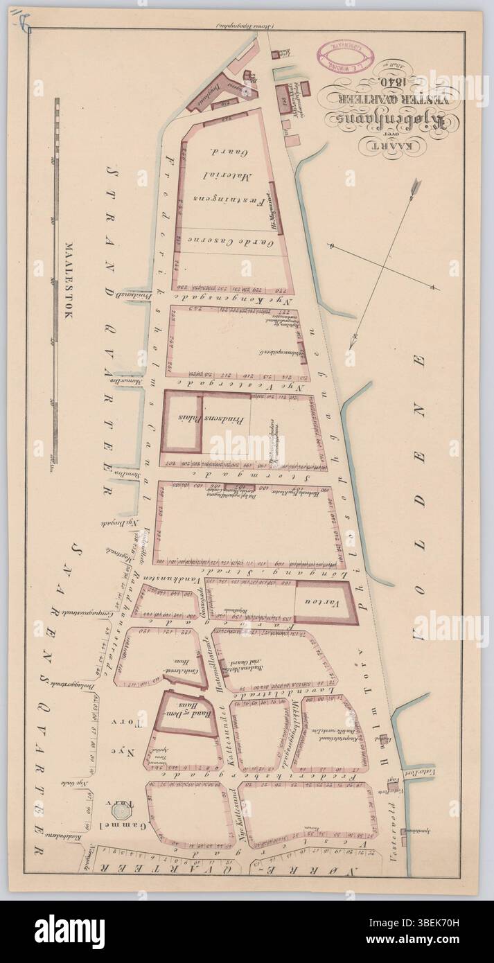 'Kaart over Kjöbenhavns Vester Qvarteer' is a detailed map of the ...