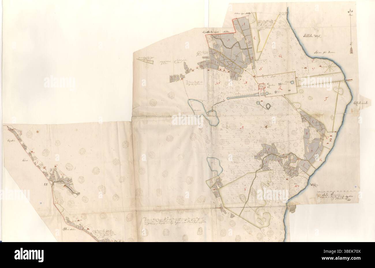 This map, created by Hans Barckhusen on 1st September 1688, shows the ...