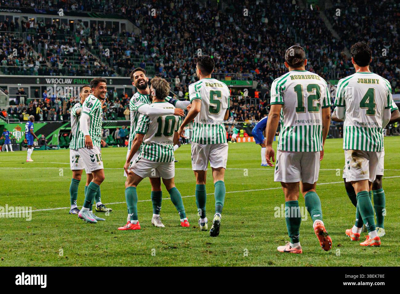 Ez Abde Abde Ezzalzouli seen celebrating after scoring goal during UEFA ...