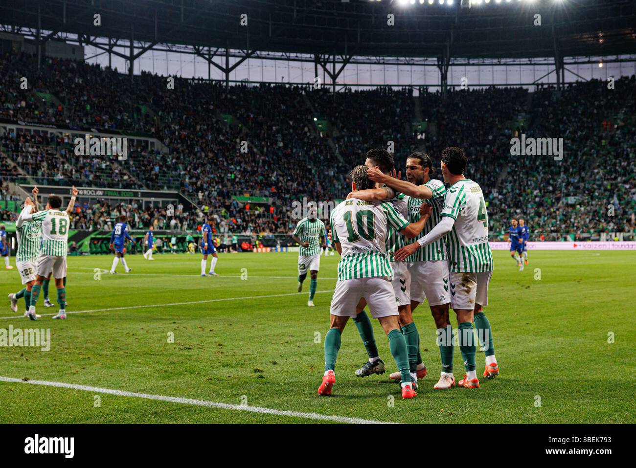 Ez Abde Abde Ezzalzouli seen celebrating after scoring goal during UEFA ...