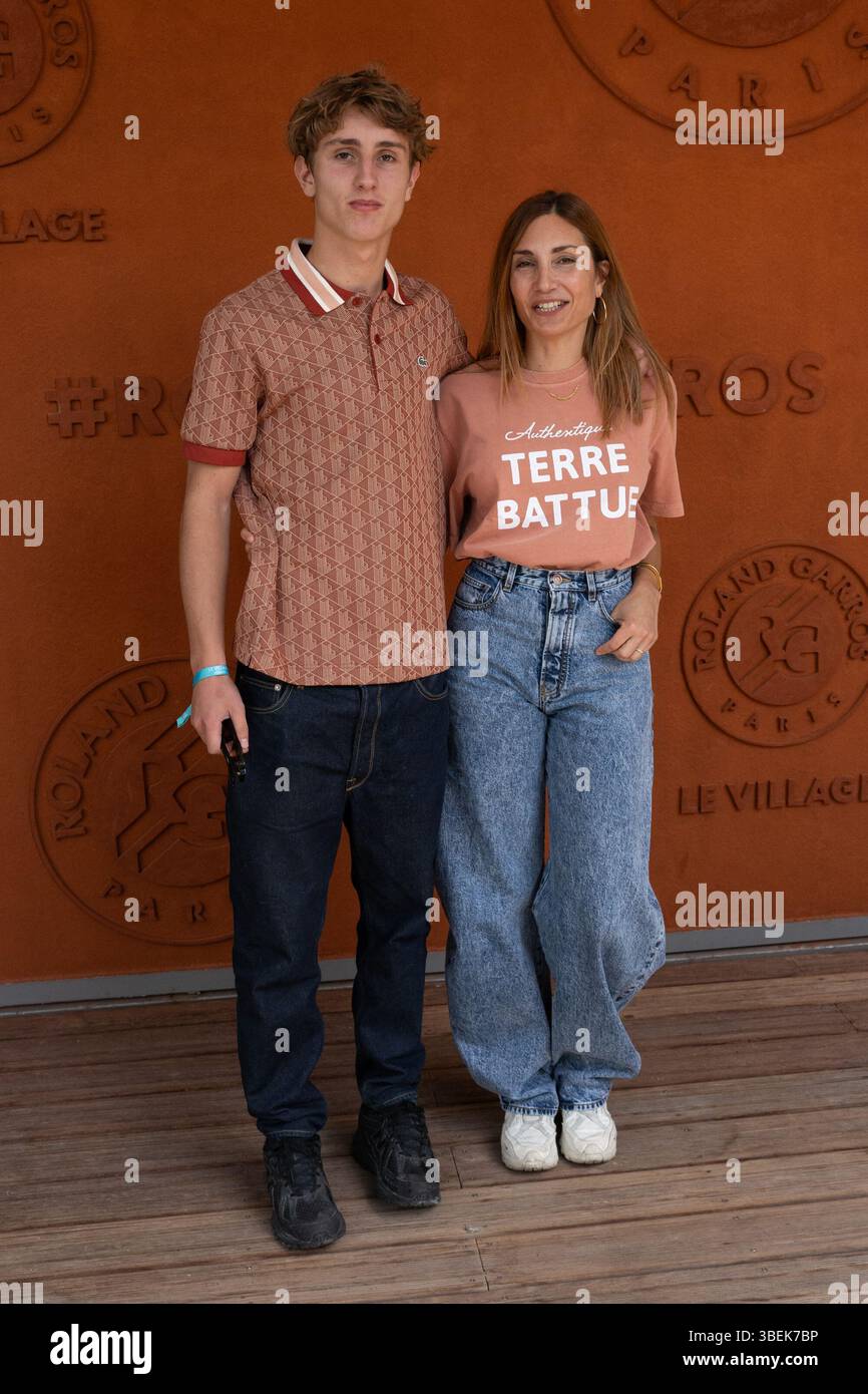 Audrey Diwan take a pose at Roland Garros for the French open on May 29 ...