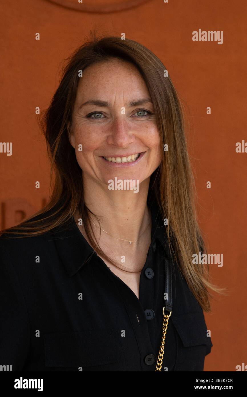 Gaetane Thiney take a pose at Roland Garros for the French open on May ...