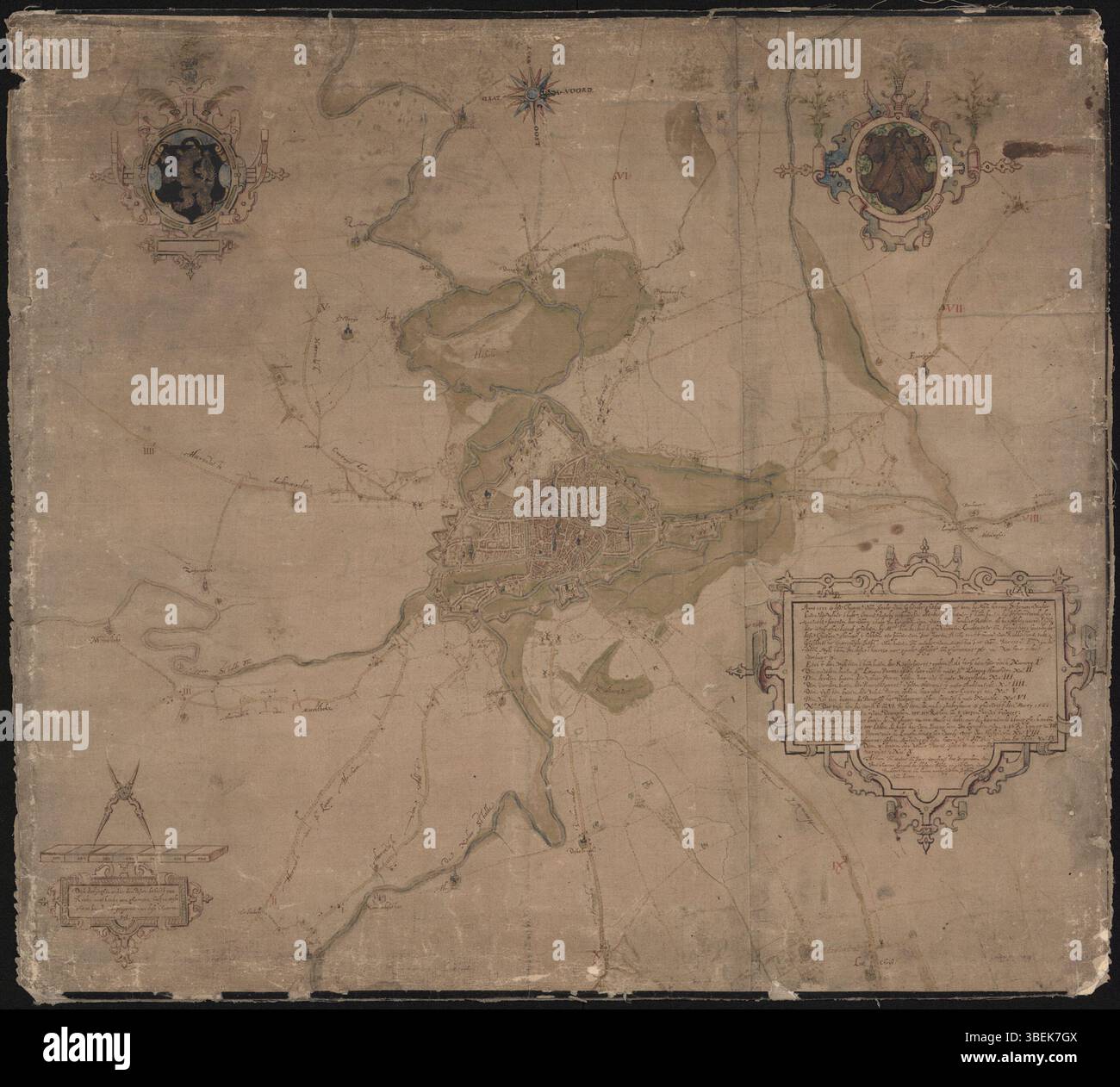 This 1592 map, created by Jan de Buck and François Horenbault, shows ...