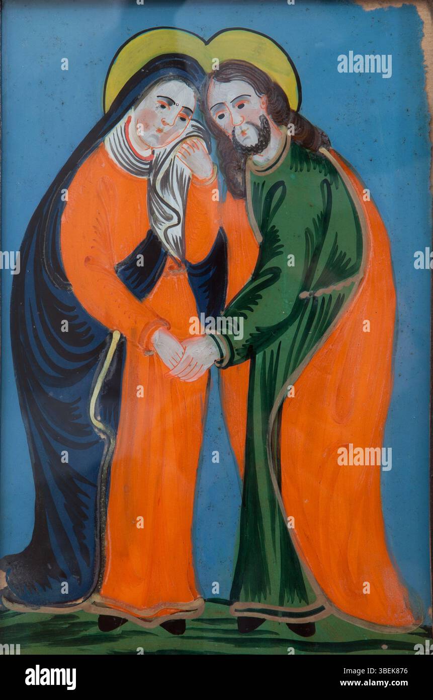 This 19th-century religious painting depicts Christ bidding farewell to ...