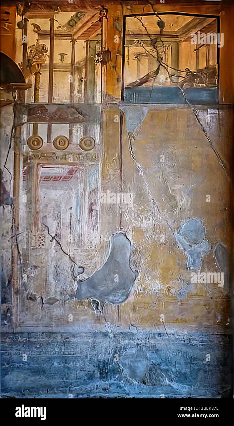 This reproduction of a 1st-century CE Roman wall painting from the ...