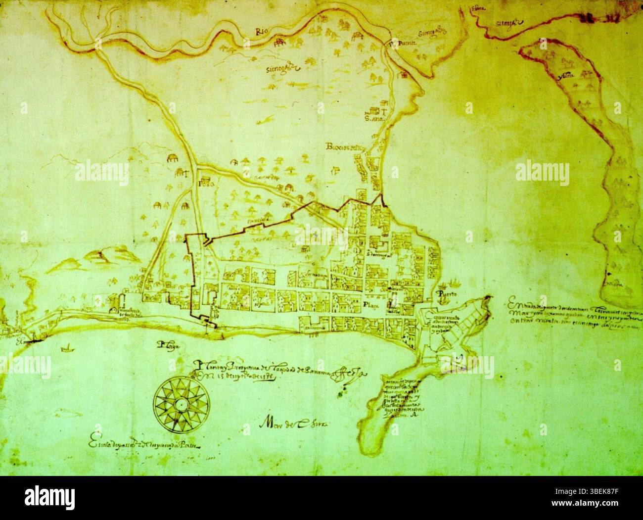 This 1586 map by Bautista Antonelli presents a bird's-eye view of ...