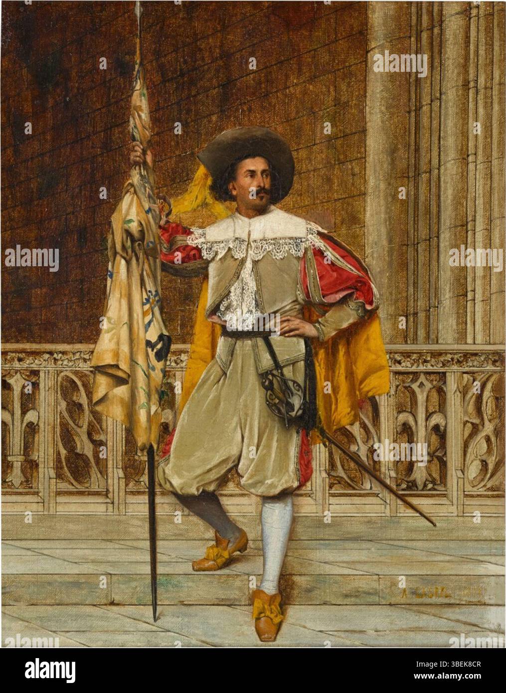 'Le Porte-Drapeau' (The Standard Bearer) by Adolphe Alexandre Lesrel ...