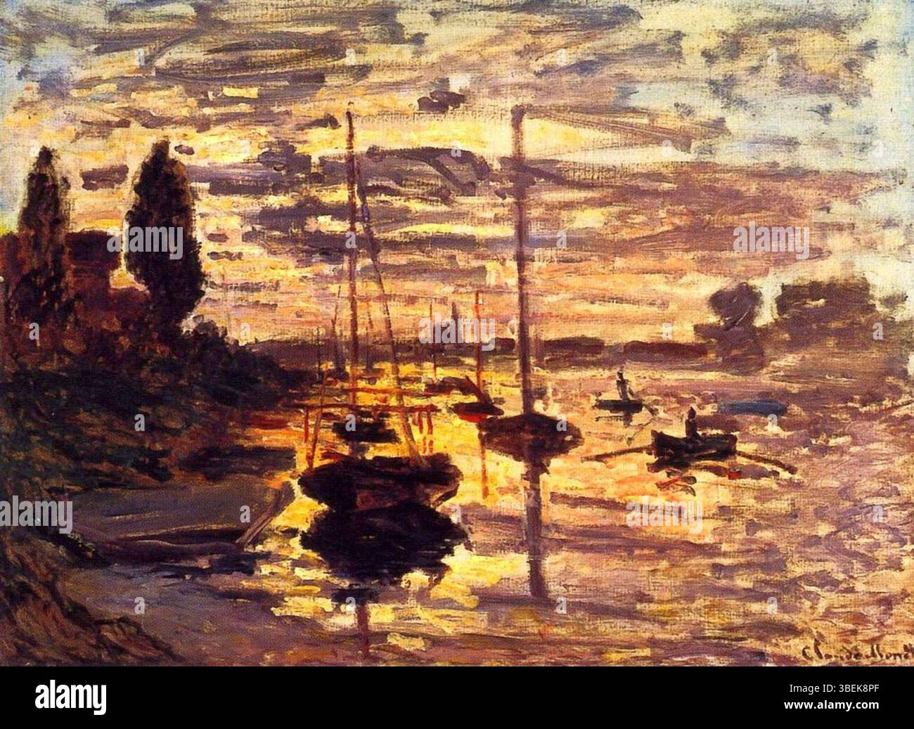 Claude Monet's painting, identified as 'Monet w 338', completed in 1874 ...