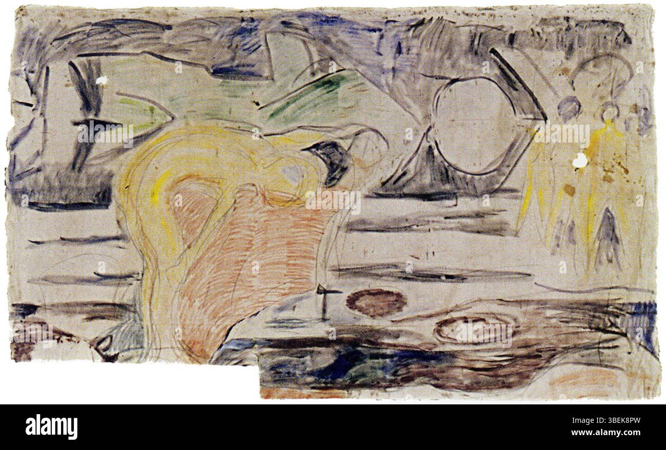 ‘The Researchers’ by Edvard Munch, painted between 1910 and 1914 ...