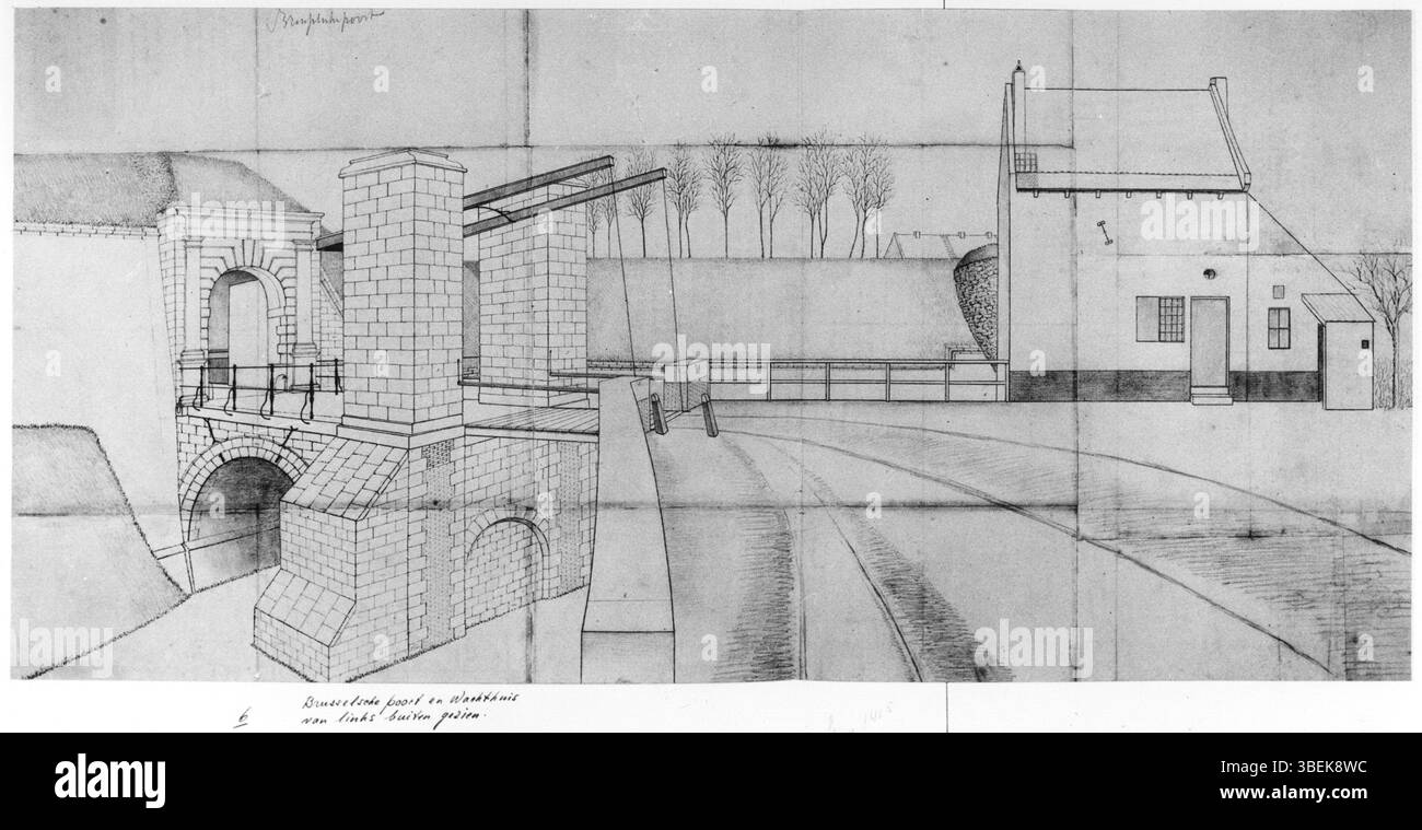 Jan Brabant's pencil drawing from the 1860s illustrates the field side ...
