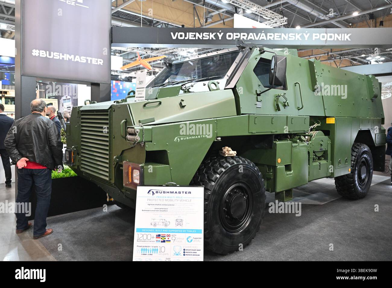 Bushmaster Protected Mobility Vehicle during a trio of security fairs ...
